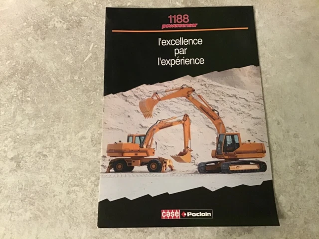 CASE POCLAIN EXCAVATOR 1188 powersensor documentation period brochure £ ...