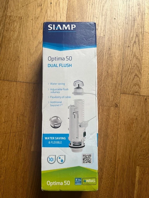 SIAMP OPTIMA 50 Cable Operated Dual Flush Valve and Push Button - BNIB ...