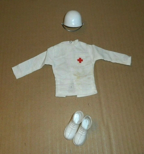 VINTAGE PALITOY ACTION MAN - last issue MEDIC white boots & helmet ...