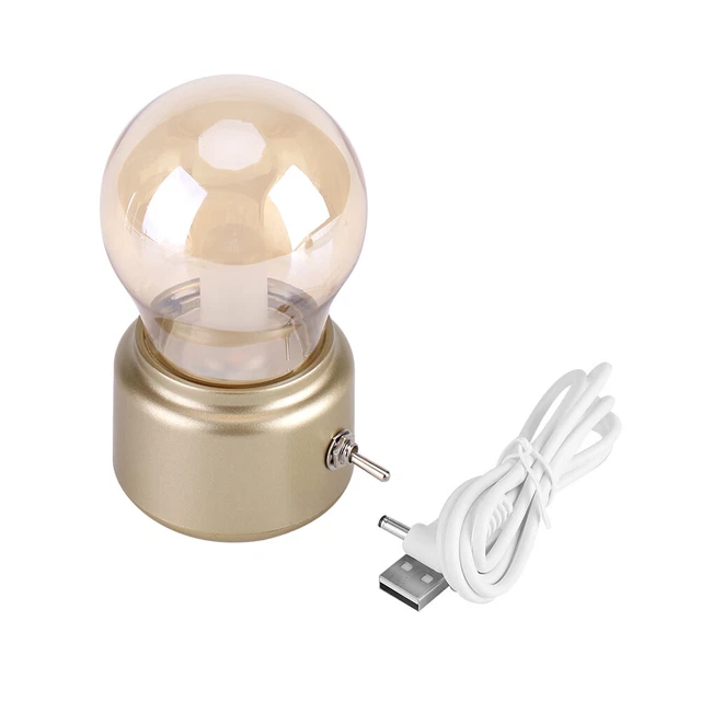 CREATIVE RETRO LED Night Light USB Rechargeable Night Light Gold NEW £ ...