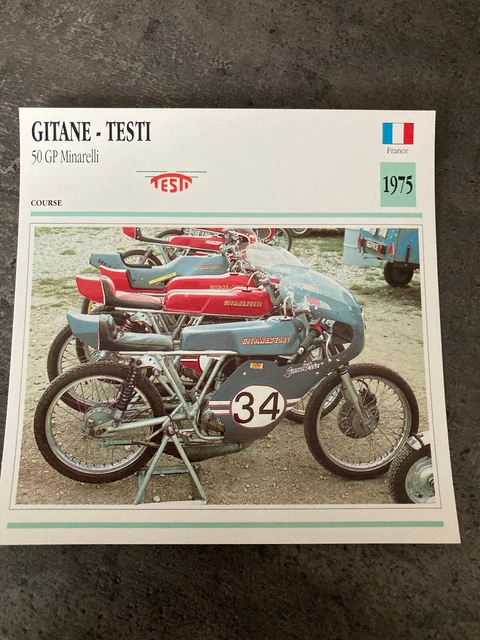 CARTE FICHE MOTO collection ATLAS GITANE TESTI 50 GP MINARELLI EUR 2,50 ...
