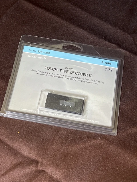 ARCHER TOUCH TONE Decoder IC with Data Sheet, Cat No 276-1303, New £9. ...