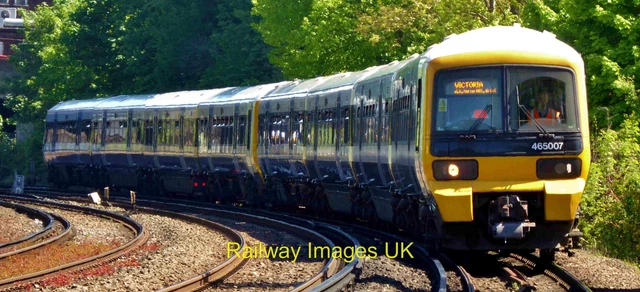 RAILWAY PHOTO - 465007 and 465 002 Tonbridge to Victoria 2Y66 Class 465 ...