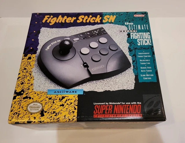 FIGHTER STICK SN Controller Super Nintendo SNES Arcade Joystick ...
