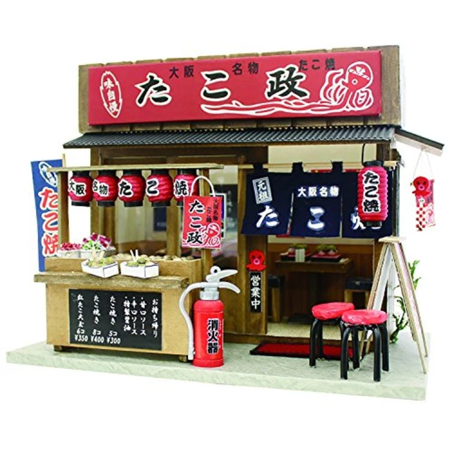BILLY HANDMADE MINIATURE Dollhouse Kit Naniwa Takoyaki Shop F/S w ...