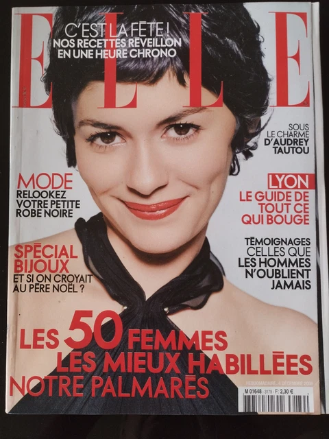 ELLE MAGAZINE 4/12/2006; Audrey Tautou/ Les 50 femmes les mieux ...