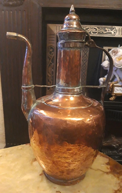 LARGE ANTIQUE ARABIC / Islamic Copper Wine Water Jug / Ewer £48.00 ...