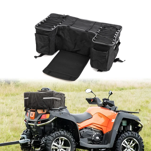 REAR RACK BACK Seat Storage Pack Luggage Bag Cushion Pad Padded Black ...
