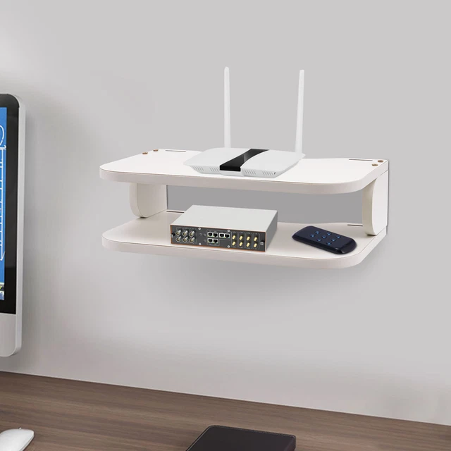 FLOATING SET-TOP BOX Shelf Wall-Mount TV Console Router Controller ...