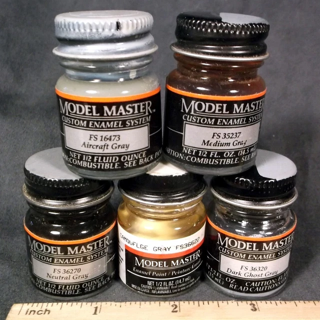LOT OF TESTORS Model Master Enamel Paints 5 Different Grays (Unopened ...