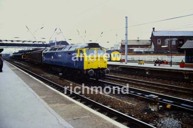 DONCASTER STATION 47003 Class 47 Diesel Locomotive 1990 Original 35mm ...