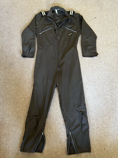 VINTAGE ARMY AIR Force Flight Suit Overalls Military Brown Pilot £26.68 ...