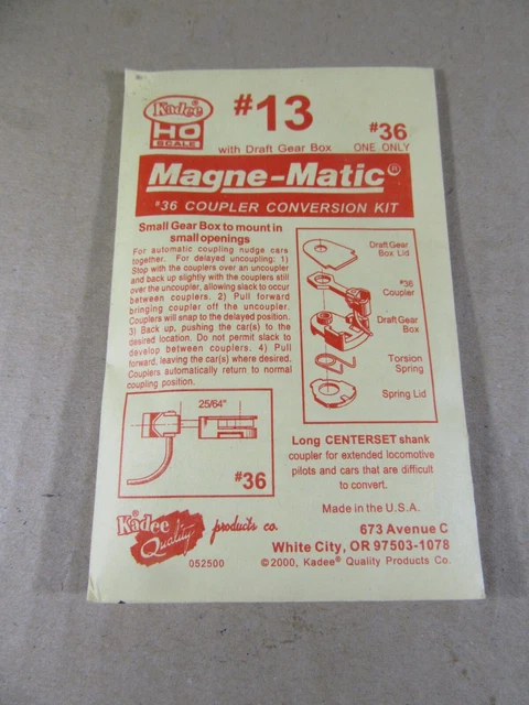651T VINTAGE KADEE 13 USA 36 Magne-Matic Coupler Conversion Kit Ho Neuf ...