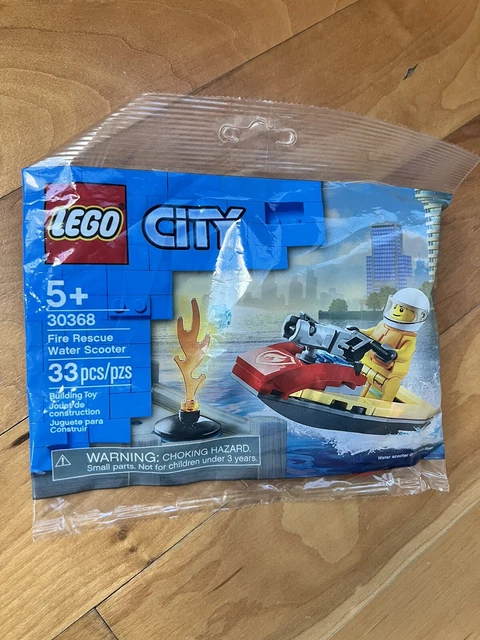 FIRE RESCUE WATER Scooter Polybag 30368 LEGO City New Factory Sealed ...