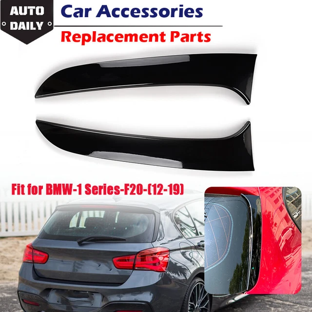 PAIR GLOSS BLACK Rear Window Side Spoiler Wing For BMW F20 F21 1 Series ...
