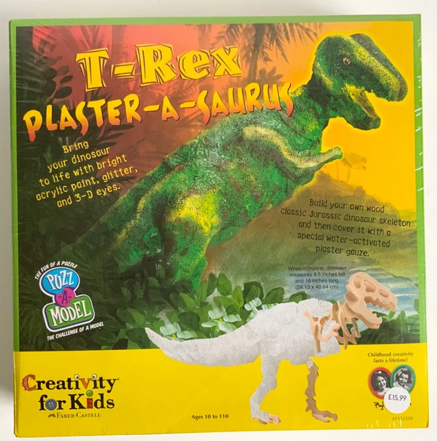 DINOSAUR MODEL KIT T Rex Jurassic Plaster-A-Saurus Creative Faber ...