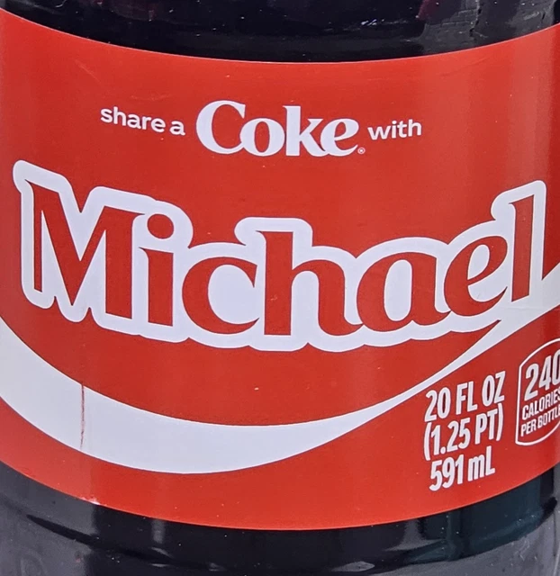 SHARE A COKE With Michael 2025 Personalized Coca-Cola Coke Bottle 20 Oz ...