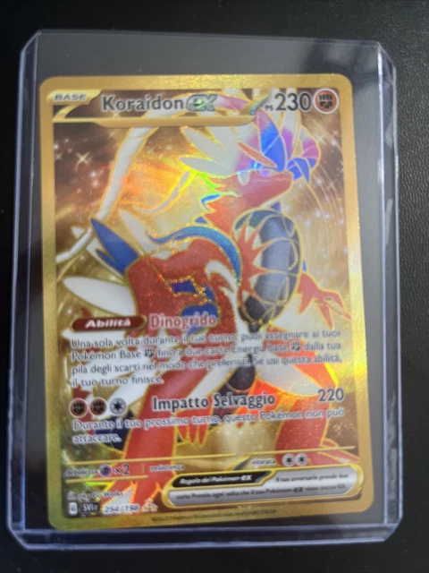 CARTA POKÉMON - Koraidon EX Gold - 254/198 - Scarlatto e Violetto ITA ...