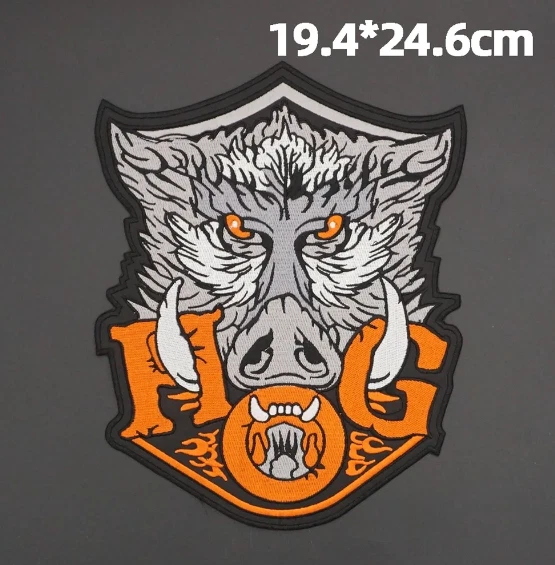 BIG PATCH DORSAL HARLEY DAVIDSON écusson HOG cochon PIG biker moto ...