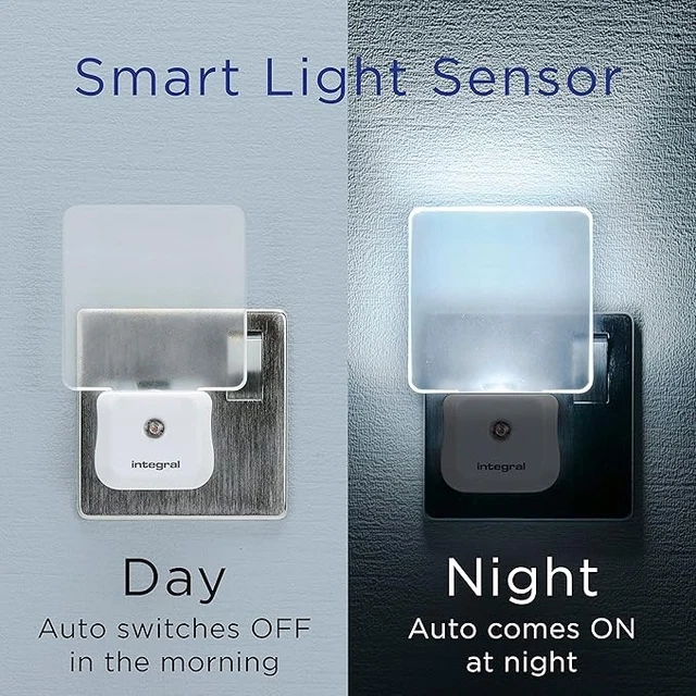 2-PACK INTEGRAL LED Plug-In Night Light | Auto Sensor Dusk to Dawn ...