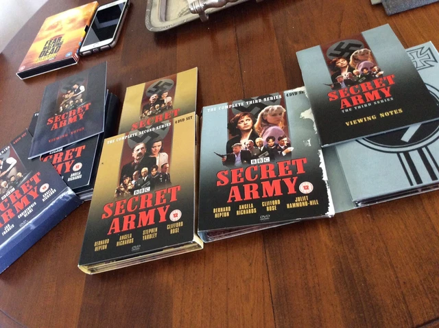 SECRET ARMY. BOX SETS SERIES ONE, TWO AND THREE. 12 Disc Complete box ...
