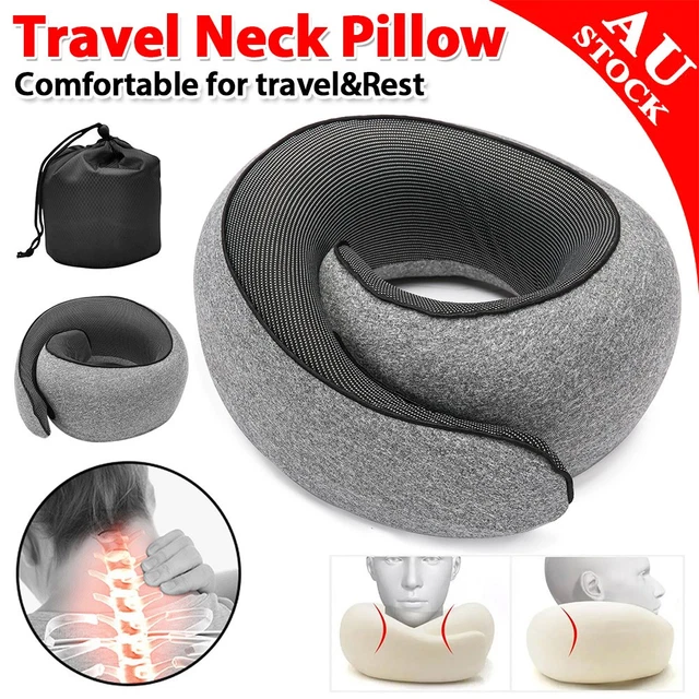 TRAVEL PILLOW SAFE Comfortable Head Neck Support Car Plane UShaped ...