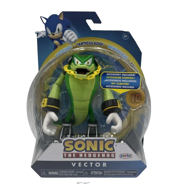 SONIC THE HEDGEHOG Vector 4" Action Figure with Super Ring Jakks ...