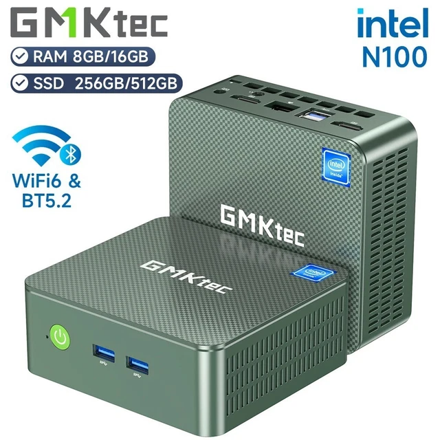 GMKTEC G3 MINI PC Intel N100 16GB RAM 512GB SSD Windows 11 Pro Desktop ...