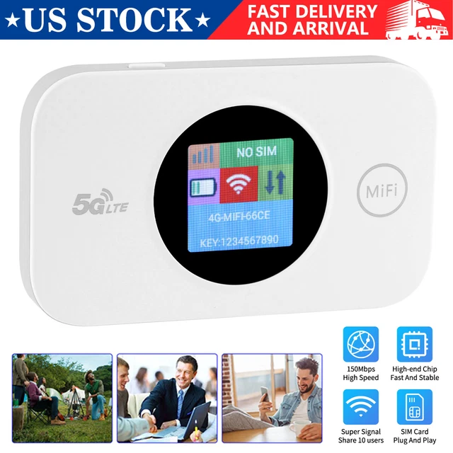 PORTABLE UNLOCKED 4G/5G LTE Wireless Wi-Fi Router Mobile Broadband ...