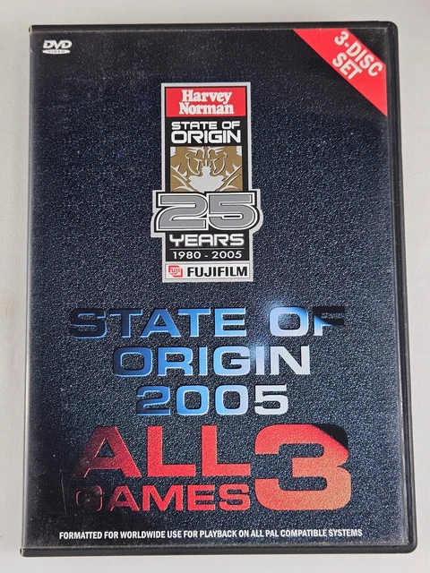 NRL STATE OF Origin 2005 All 3 Games DVD - Region ALL PAL - VGC £6.33 ...