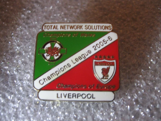 RARE OLD 2005 LIVERPOOL v TNS FOOTBALL CLUB (22) ENAMEL BROOCH PIN ...
