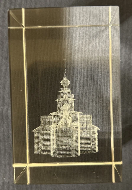 3D LASER CUT Clear Glass Mosque Paperweight $11.00 - PicClick