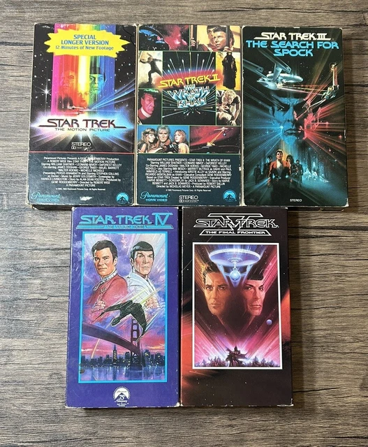 STAR TREK VHS Lot 1-5 The Wrath of Khan Final Frontier Voyage Home ...