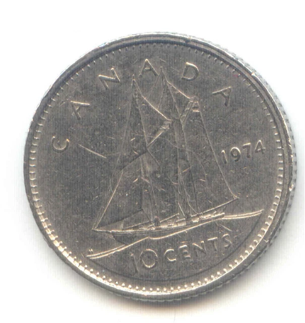 CANADA 1974 CANADIAN Dime Ten Cents 10c 10 c EXACT COIN $3.39 - PicClick CA