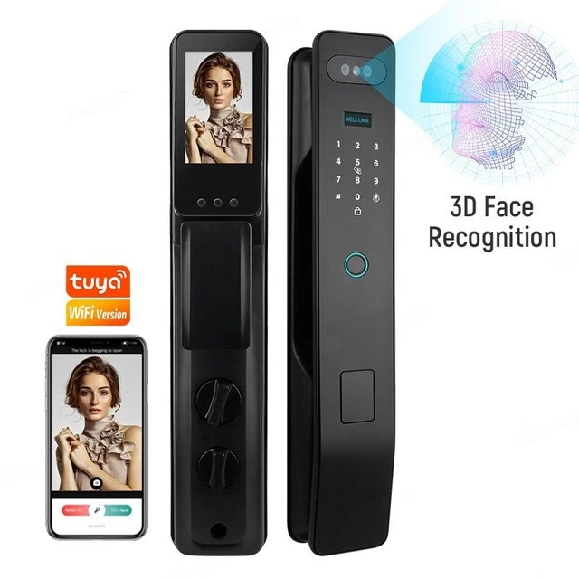 FACIAL RECOGNITION DOOR Lock Automatic Fingerprint Digit Camera Visible ...