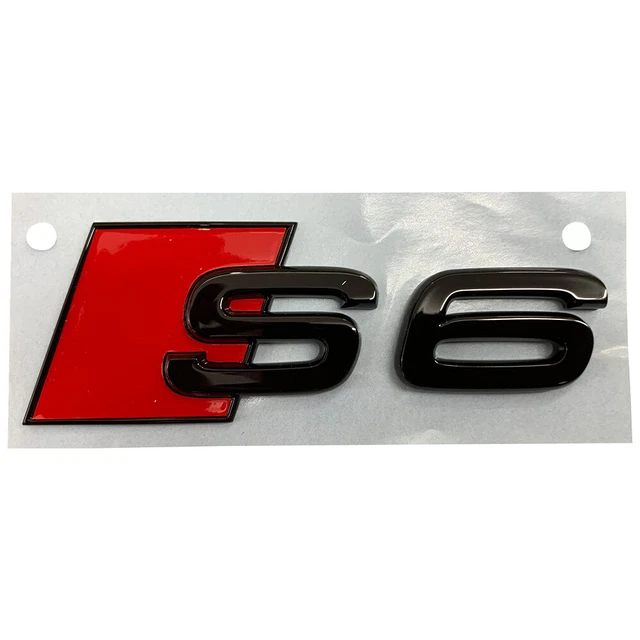 EMBLEMA AUDI S6 Logo Nero A6 C5 C6 C7 C8 4B 4F 4G 4A 4K EUR 80,85 ...