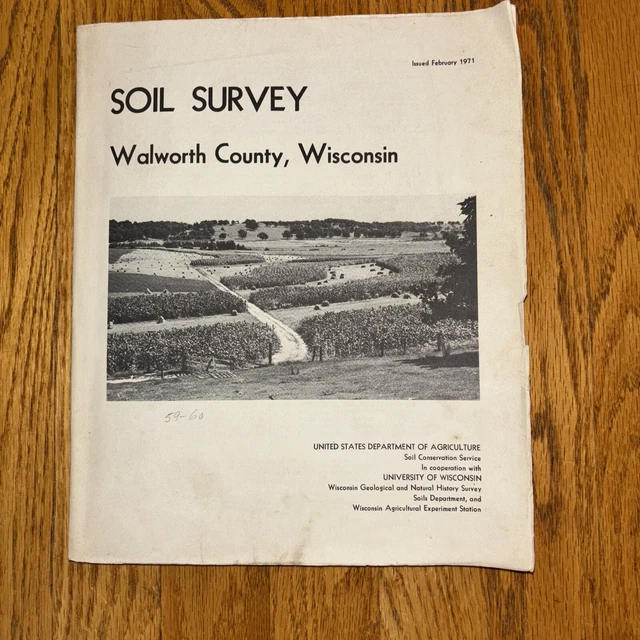 SOIL SURVEY MAP of Walworth County, Wisconsin 1971 USDA Vtg £11.40 ...