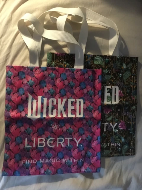 WICKED MOVIE Liberty Of London Elphaba And Glinda Tote Bag Set NWT £65. ...