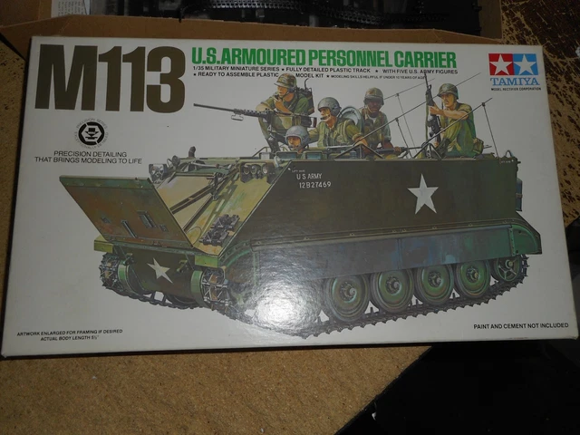 TAMIYA US ARMY M113 Armored Personnel Carrier Model in Box 1/35 EUR 30 ...