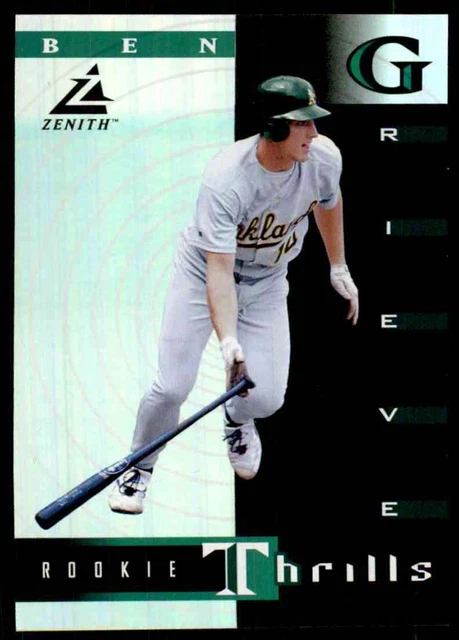1998 ZENITH ROOKIE Thrills Ben Grieve #10 EUR 1,88 - PicClick FR