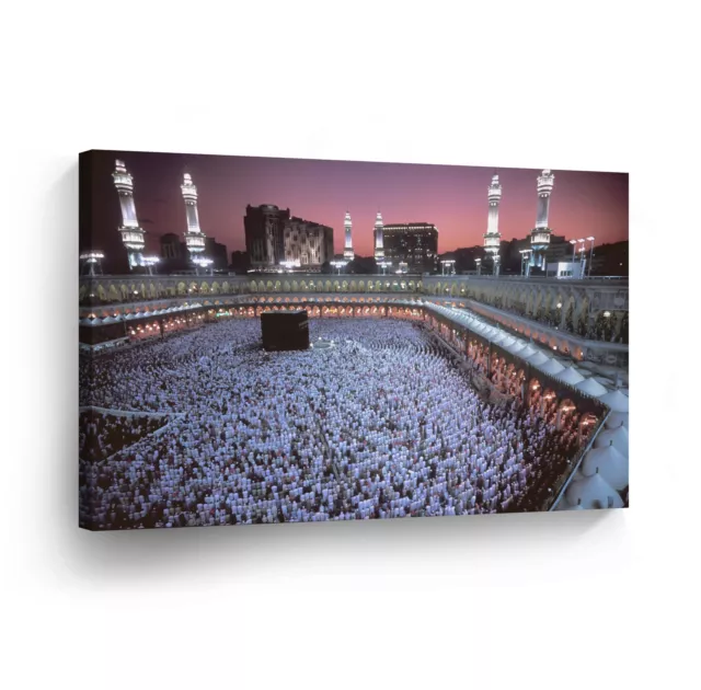 Islamic Wall Art Kaabah Mecca Masjid Al Haram Suudi Arabia Canvas Print