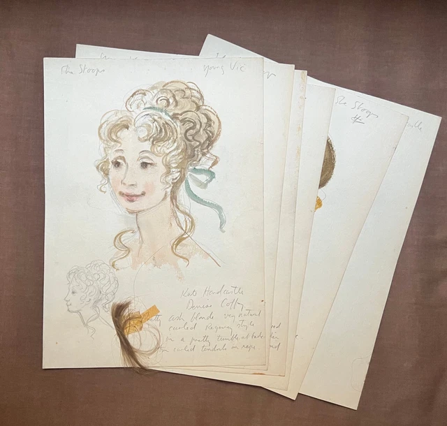 ORIGINAL CHARACTER STAGE Drawings 'She Stoops to Conquer' Young Vic ...