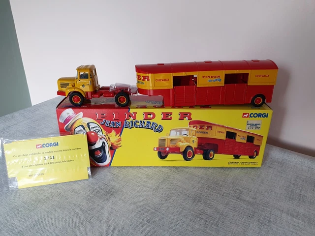 CORGI PINDER JEAN RICHARD CIRCUS 70301 Berliet TLR Truck & Horse Box ...