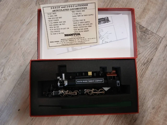 HO SCALE MANTUA 2-6-6-2T Articulated Logging Locomotive #7 Wrtc - Dcc ...