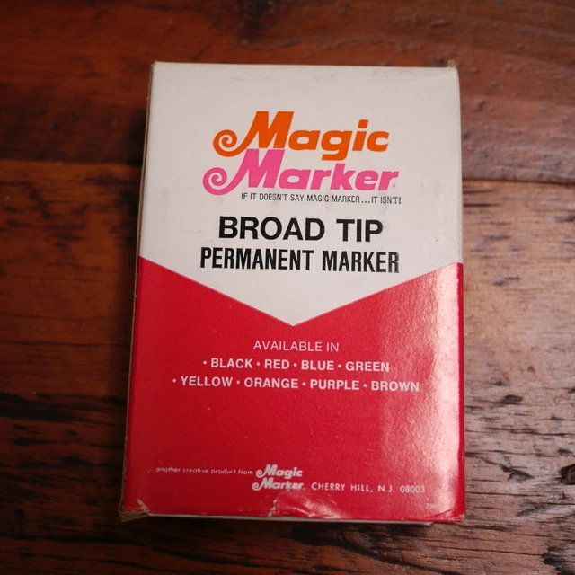 BOX 12 NEW Vtg MAGIC MARKER Model 79 Waterproof Broad Tip GREEN ...