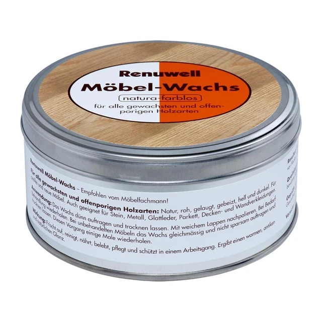 RENUWELL MÖBEL-WACHS 500 ml Dose farblos Wachs Holz Möbelpflege EUR 11,49 - PicClick DE