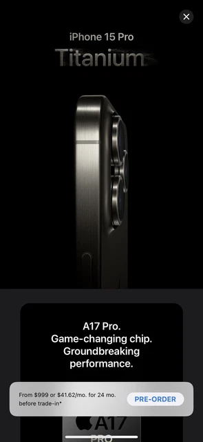 APPLE IPHONE 15 Pro Max 256GB Black Titanium (Unlocked) Overnight ...