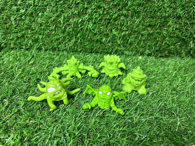 RARE FISHER PRICE Imaginext Space Shuttle Alien Lot of 5x Green Figures ...