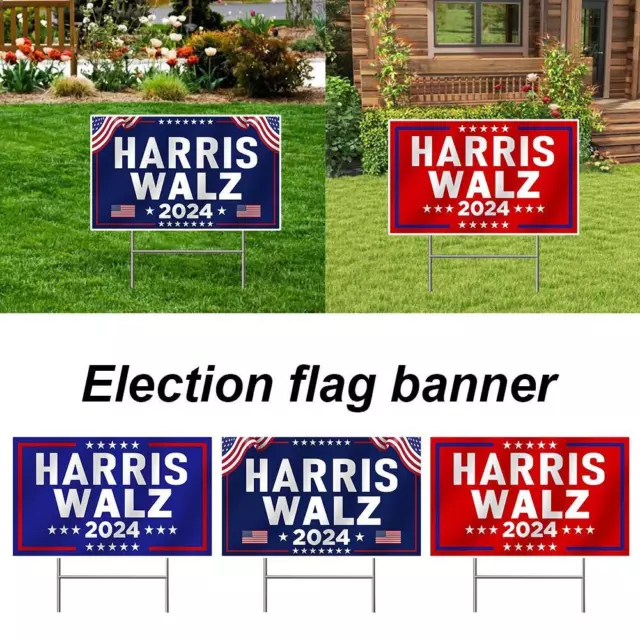 HARRIS WALZ 2024 US Presidential Election Campaign Signboard Yard Sign ... HARRIS WALZ 2024 US Presidential Election Campaign Signboard Yard Sign ...