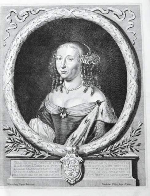 1680 MARIE ELISABETH von Schleswig-Holstein-Gottorf Kupferstich-Porträt Kilian EUR 175,00 ...